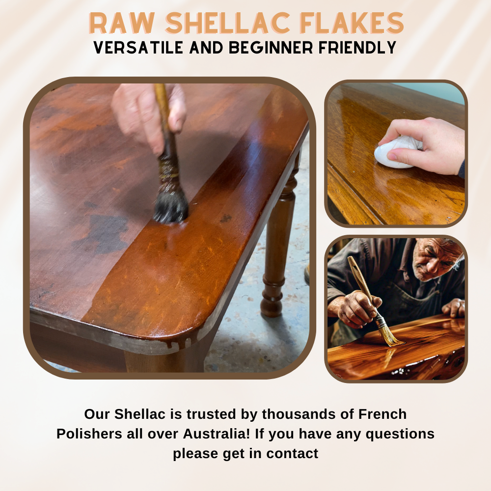 Dewaxed Blonde Shellac Flakes – French Polish – Restorers Choice