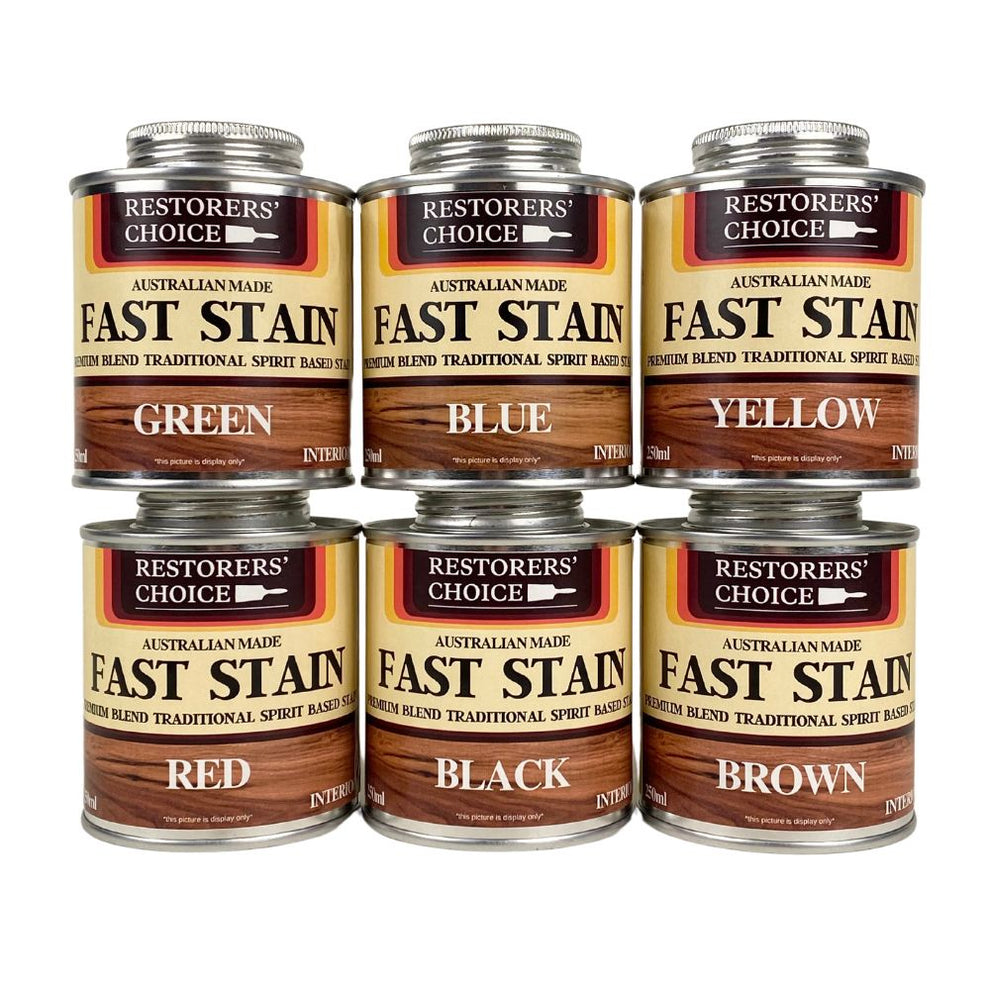 Set of 6 Timber Stains Solvent Based Fast Stain – Restorers Choice