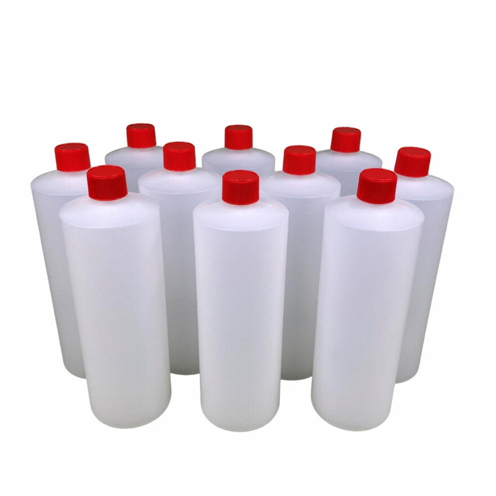 Heavy Duty Plastic Bottle Translucent polyethylene 1 litre 10 pack ...