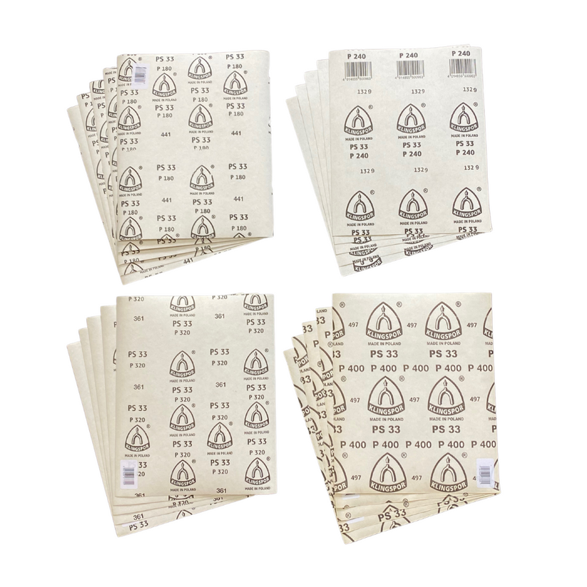 Sand Paper Pack of 20 Multiple Grades 180, 240, 320, 400 Non Clog Hobb ...