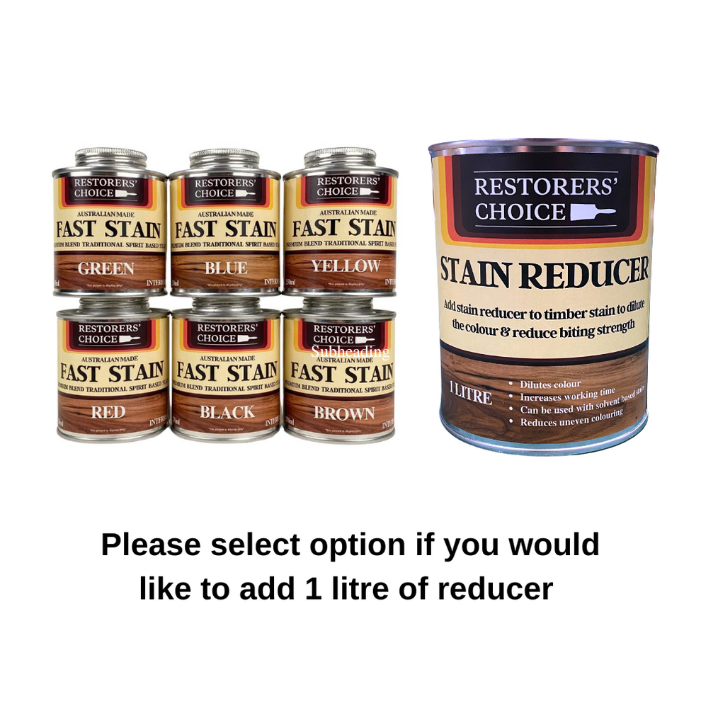 Set of 6 Timber Stains Solvent Based Fast Stain – Restorers Choice